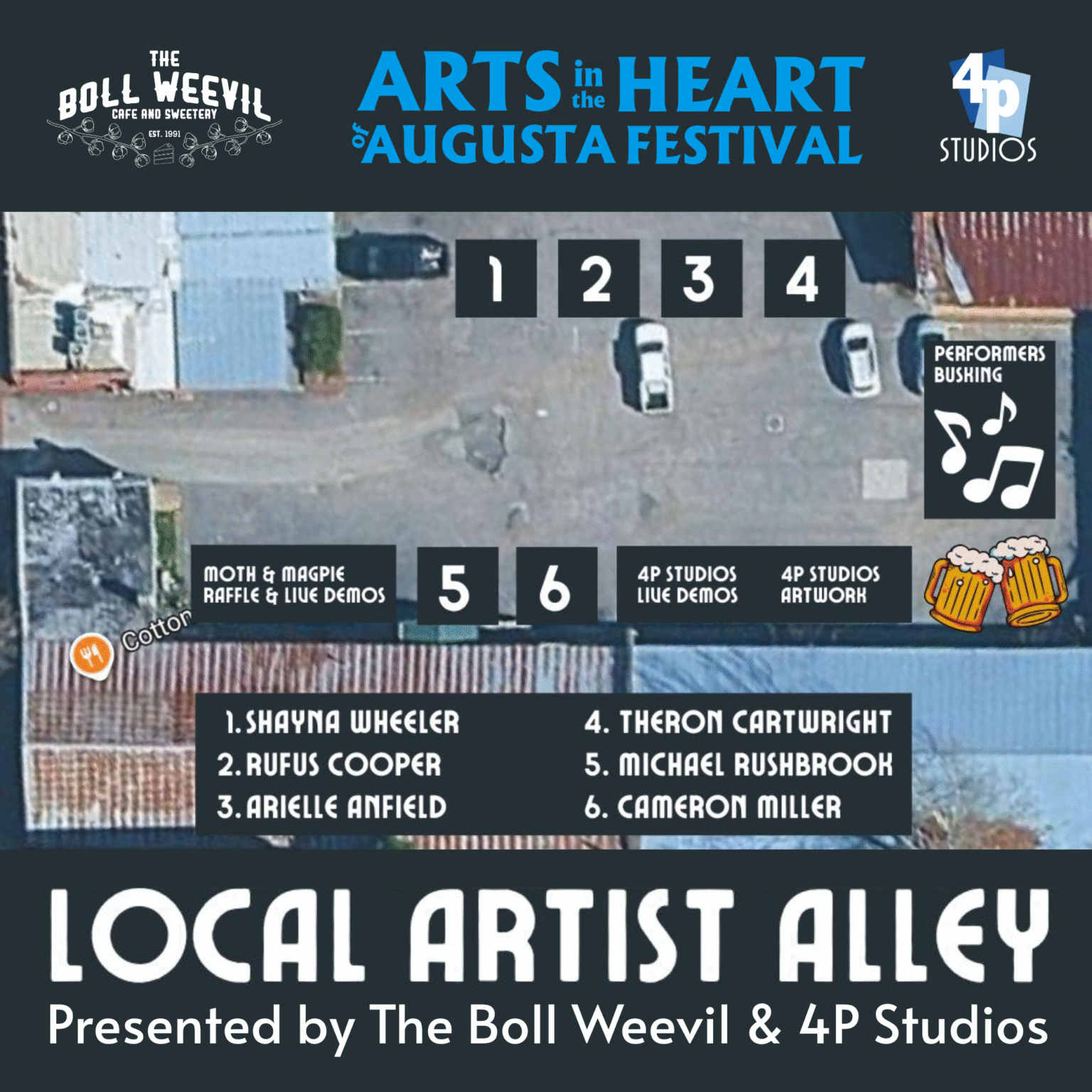 Local Artists Alley Presented by the Boll Weevil and 4P Studios - Arts in the Heart